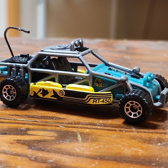 Mattel | Toys | Mattel Blue And Yellow Racing Car Toy | Poshmark